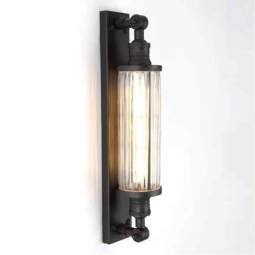 Messing muurlamp Zwart - Astor outdoor lamp | Nostalux.nl