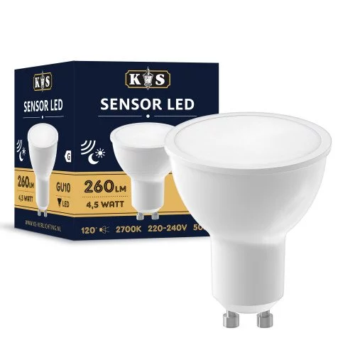 GU10 LED met sensor D/N 4,5 watt | Nostalux.nl