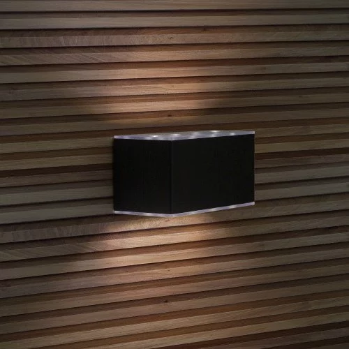 LED Solar wandlamp up en down antraciet | Nostalux.nl