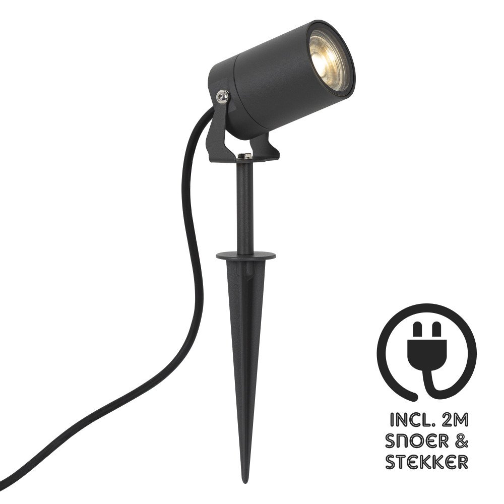 Tuinspot LED Stark Antraciet Set 6 stuks - Tuinverlichting| Nostalux.nl