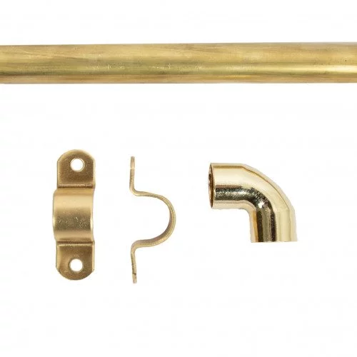 Bescherm je kabels met deze messing buis 75cm | Nostalux.nl