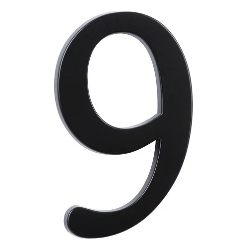 Huisnummer Groot 9 - Blinde montage - Huisnummers, Aluminium met ...