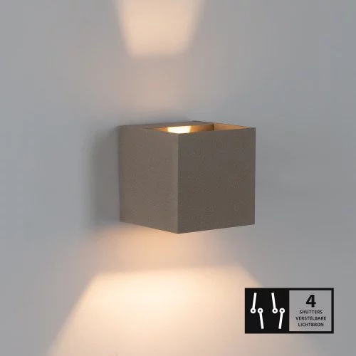 Moderne wandlamp Shift Zwart up & down muurlamp voor binnen