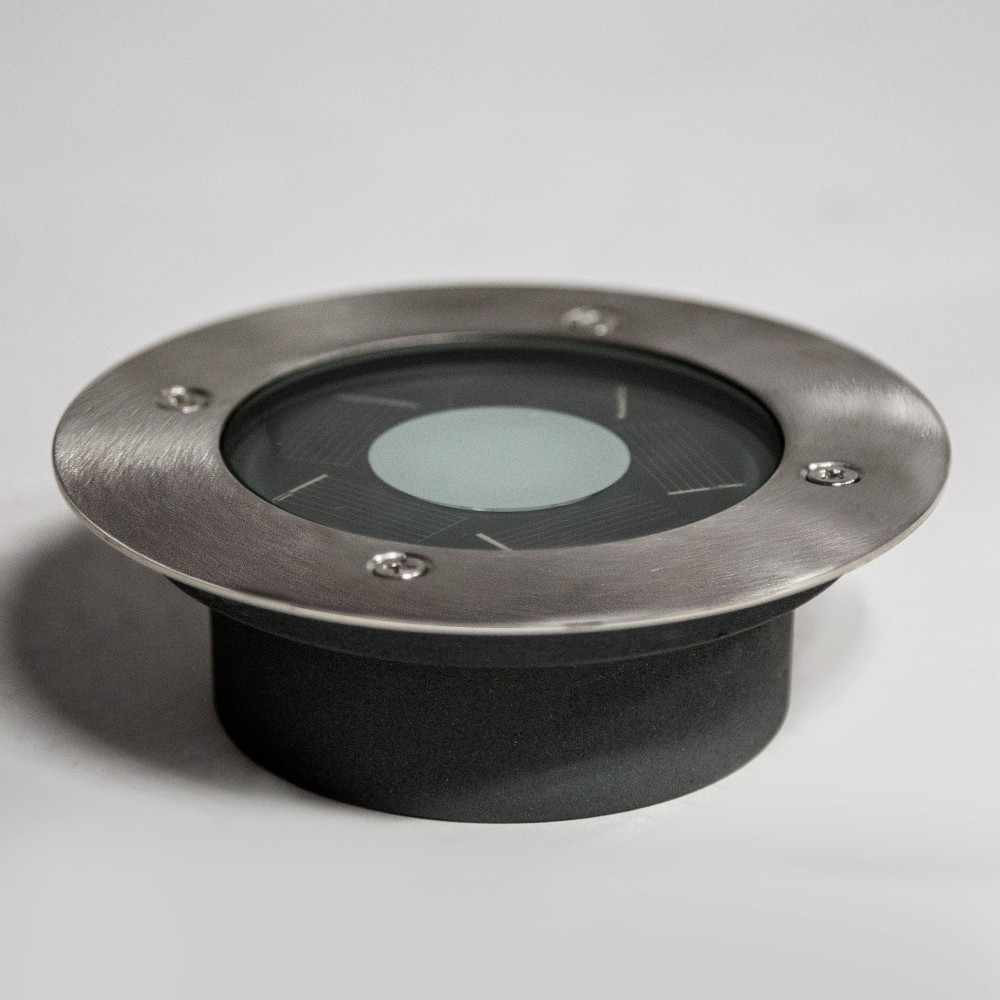 grondspot solar LED rond Puck solar | Nostalux.nl